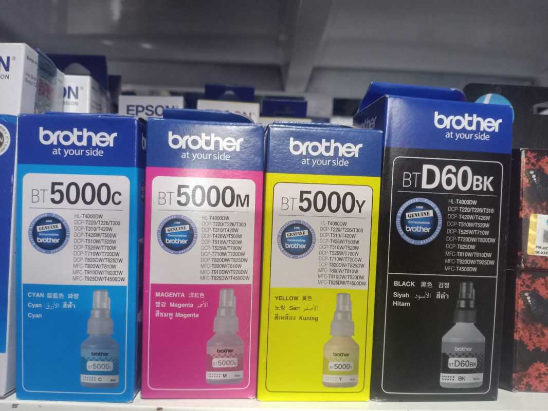 Jual TINTA Brother BT 5000 BT D60BK D60 original (BIRU MERAH YELLOW ...