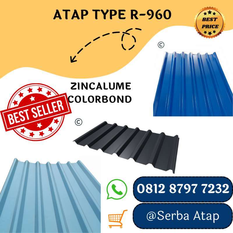 Jual Atap Spandek Warna / Coating Warna - Zincalume / Galvalume ...