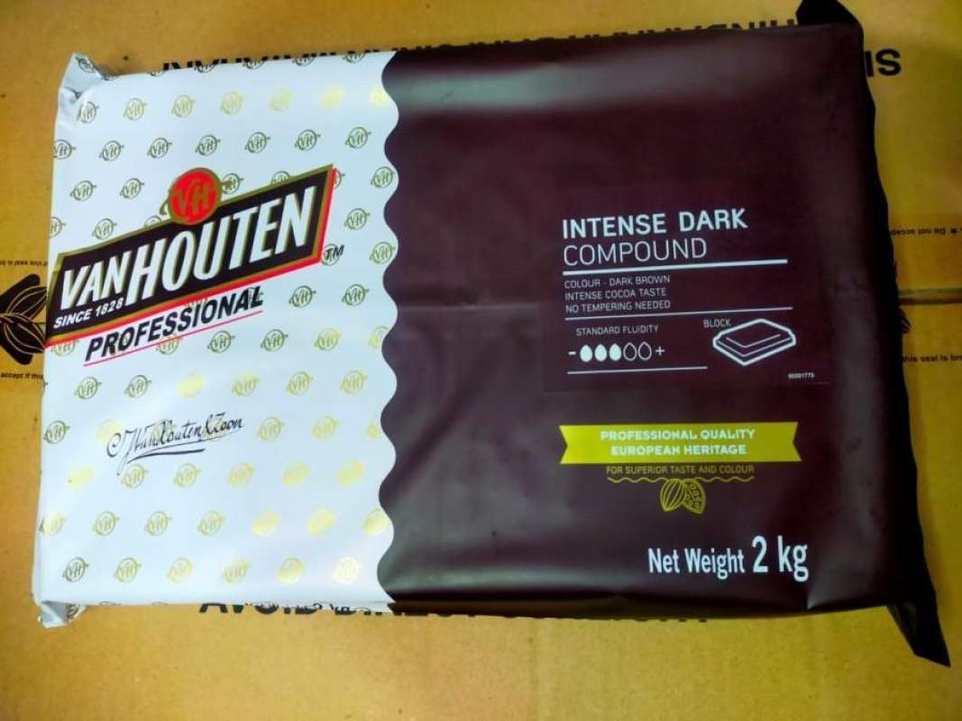 Jual Van Houten Intense Dark Compound 2kg, Coklat Blok Premium Mudah Leleh Di Seller Toko Bahan ...