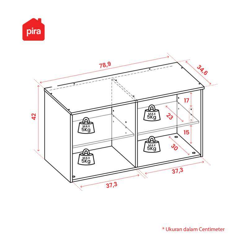 Promo PIRA METROPOLIS OX - ARUNA KC WU80F Rak Gantung Dapur / Kitchen ...
