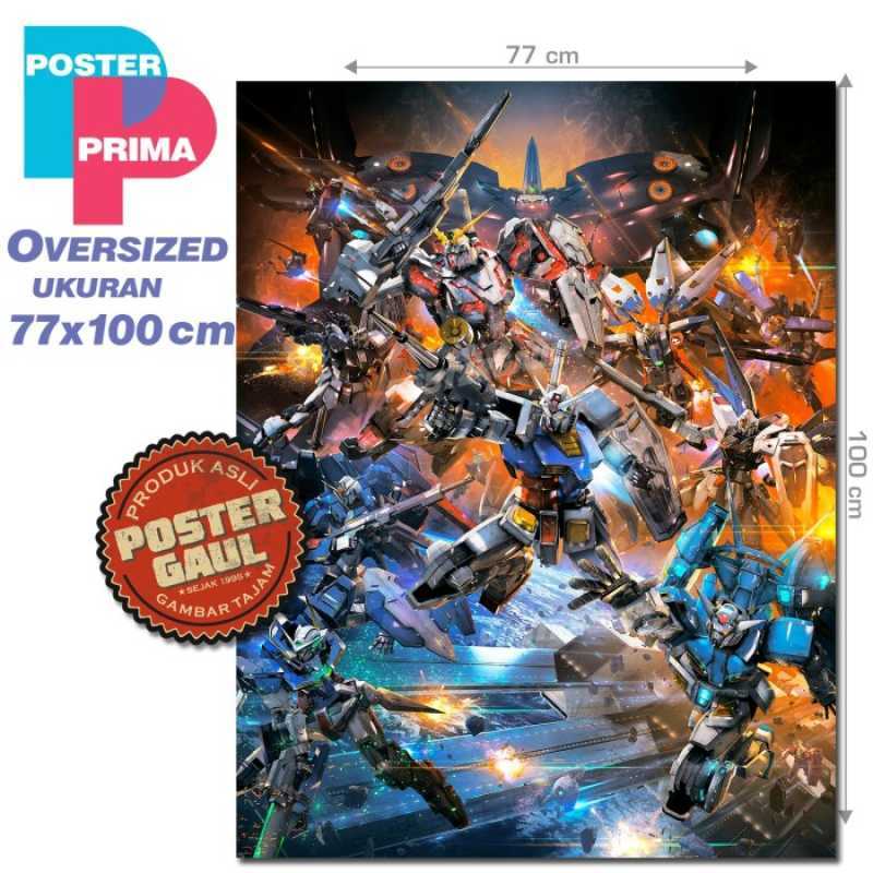 Promo Poster Prima Oversized Gundam War #ptuk05 - Ukuran 77 X 100 Cm ...