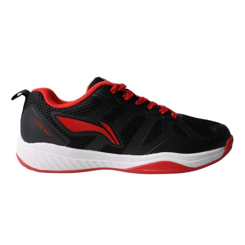 Jual Warna Baru ! Sepatu Badminton Lining Original Ultra Max Black Red ...