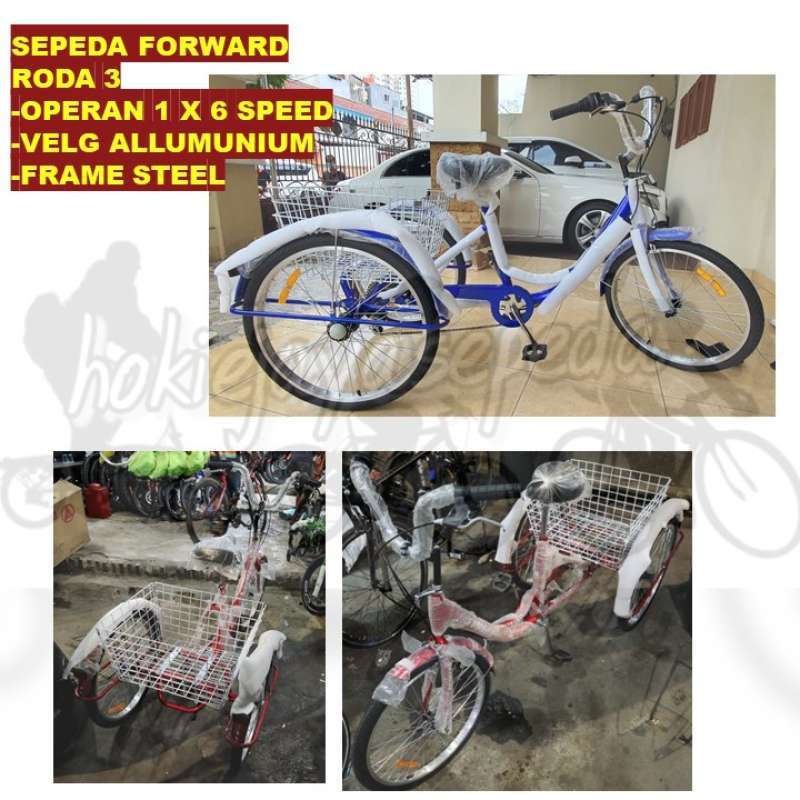 Jual Sepeda Roda Tiga Dewasa 24 Forward Cargo Bisa Untuk Membawa Barang ...