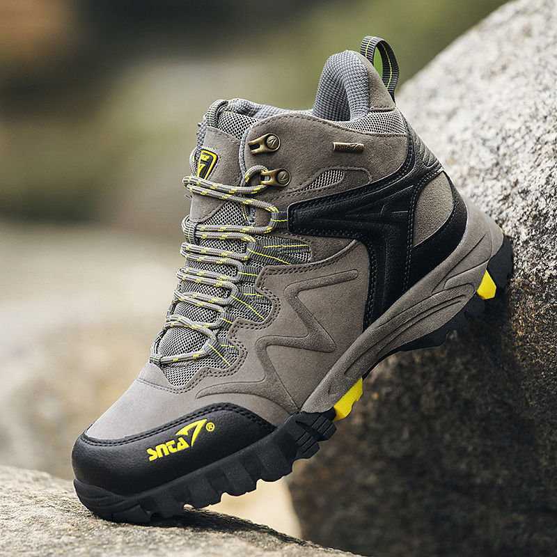 Jual Sepatu Gunung Pria Snta 503 Grey Yellow Adventure Hiking/Trekking ...