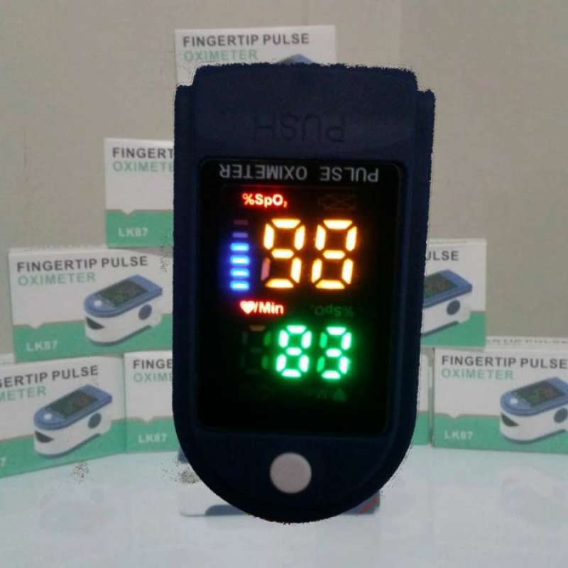 Promo Oximeter Fingertip Pulse, Alat Cek Kadar O2 & Detak Â ¤ Lk87 ...