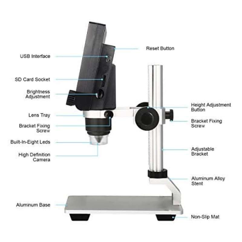 Promo Mikroskop Digital Microscope 3.6mp 600x + Monitor + Metal Stand G600 Diskon 33% Di Seller ...