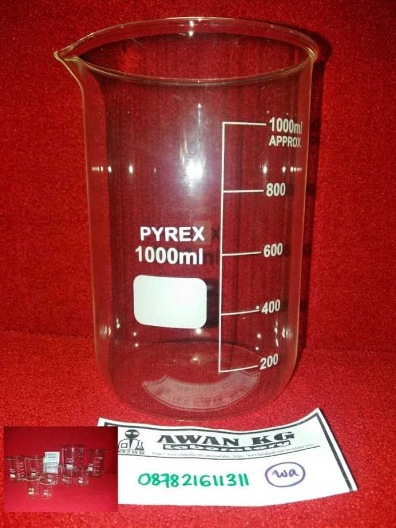 Promo BEAKER GLASS GELAS BEAKER KIMIA 1000 ML PYREX Diskon 33% di ...