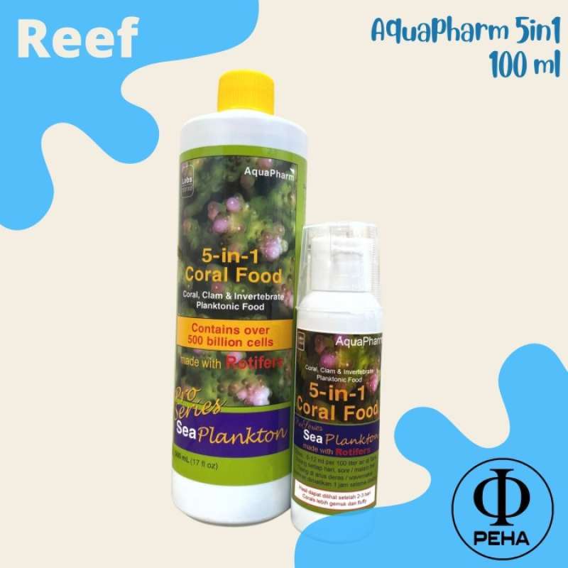 Promo Aquapharm 5 In 1 Coral Food 500 Ml Sea Plankton - Pakan Coral 100 ...
