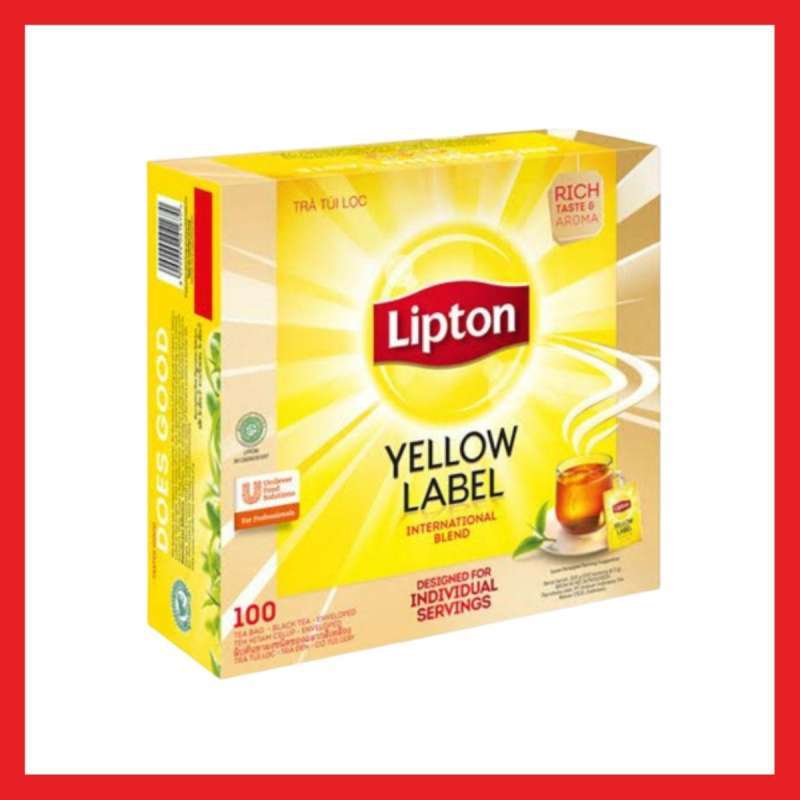 Jual Lipton Tea Yellow Label International Blend Teh Hitam 1 Pak ...
