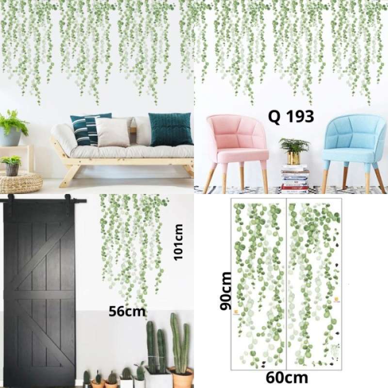 Jual Stiker Sticker Wallpaper Daun Salur Tembok Dinding Keramik Kamar Mandi - Q 193 Di Seller ...
