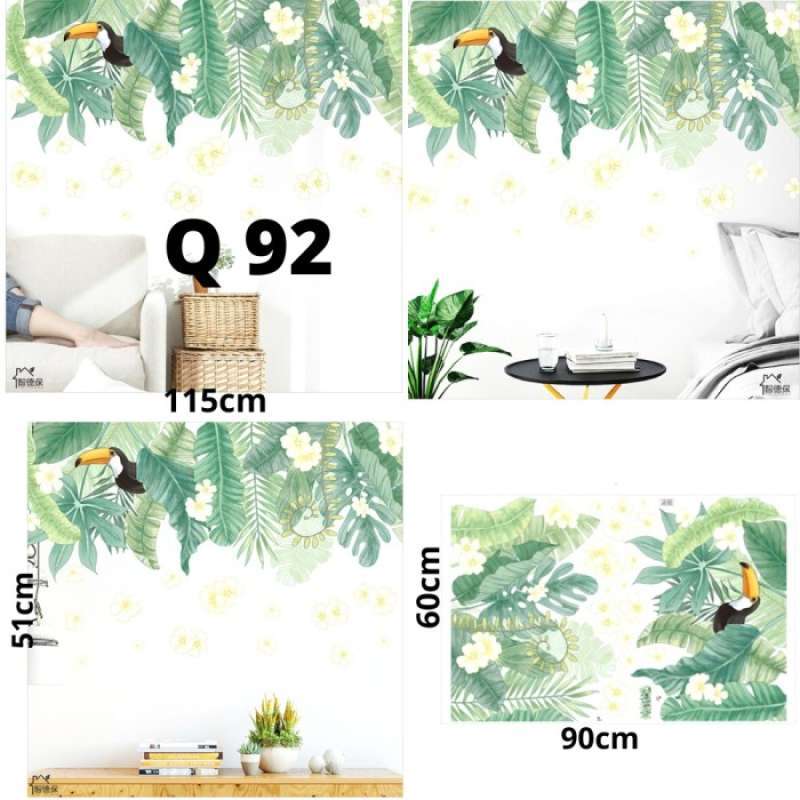 Jual Stiker Sticker Wallpaper Daun Salur Tembok Dinding Keramik Kamar Mandi - Q 92 Di Seller ...