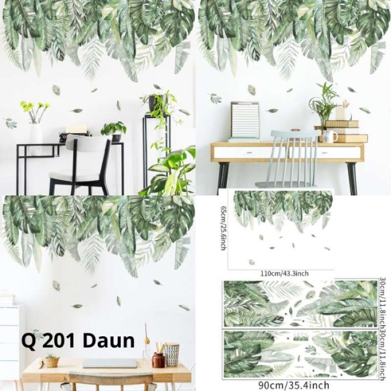 Jual Stiker Sticker Wallpaper Daun Salur Tembok Dinding Keramik Kamar Mandi - Q 201 Di Seller ...