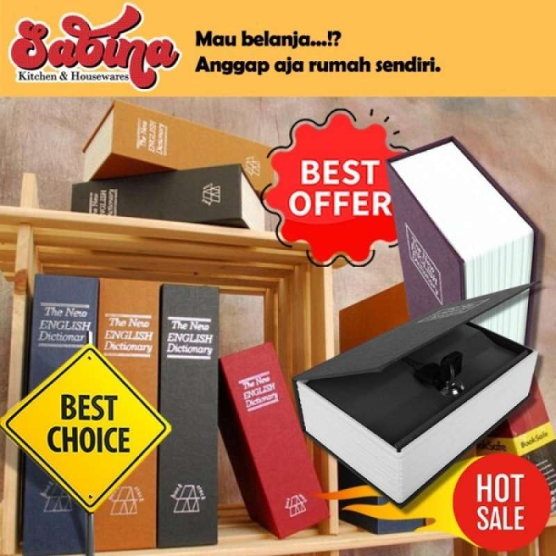 Promo Safety Box Kotak Aman Model Buku Penyimpanan Uang Perhiasan ...