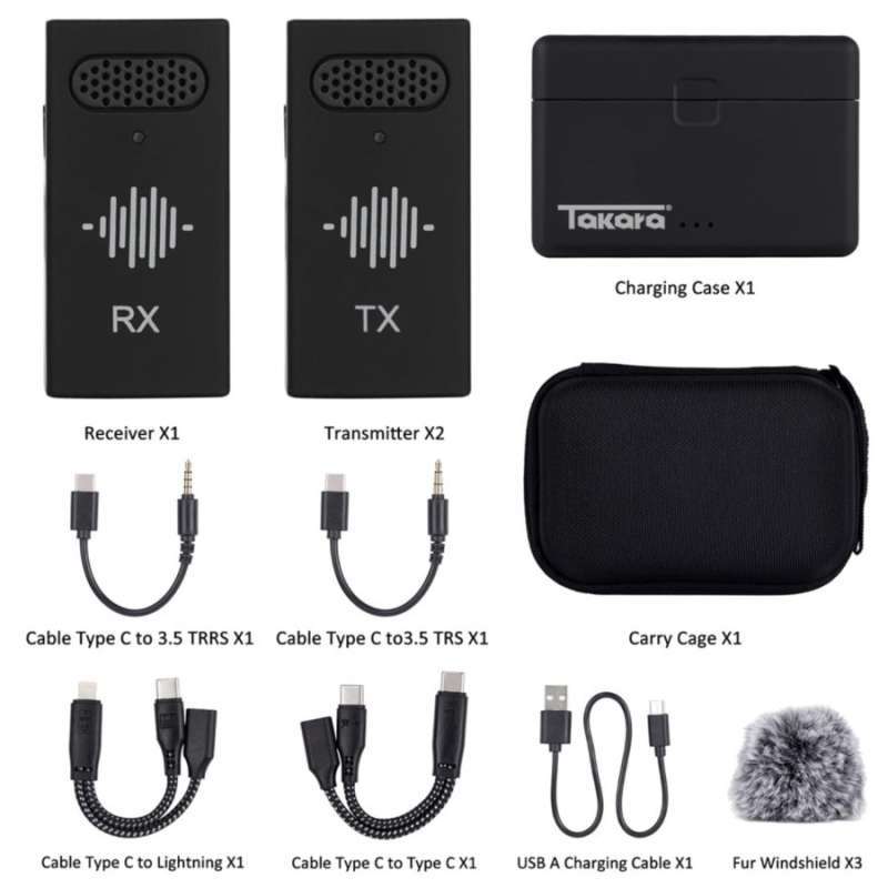 Jual Takara Intro X3 Digital Wireless Microphone With Charging Case ...