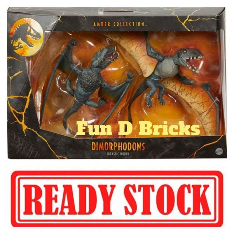 Promo Jurassic World Amber Collection Dimorphodons Mattel 2 pcs Diskon ...