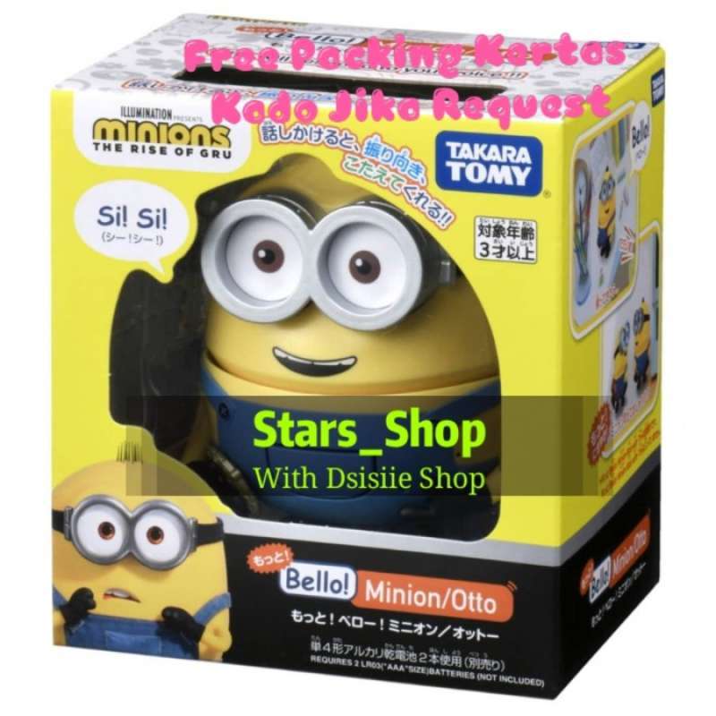 Promo Minions The Rise Of Gru Bello Minion Otto Takara Tomy Diskon 23% ...