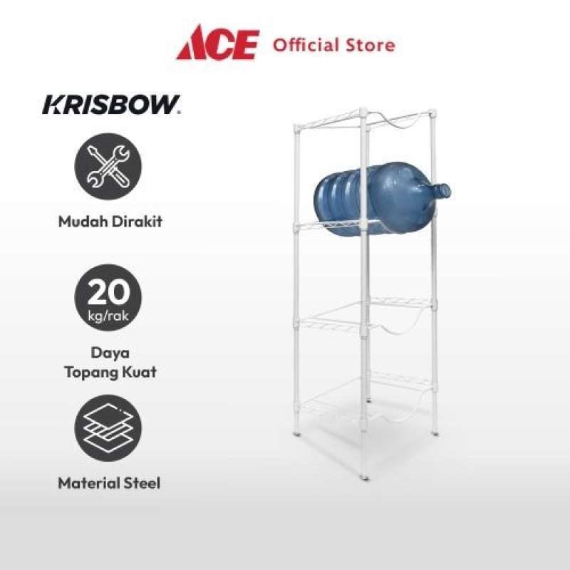 Promo Ace - Krisbow Rak Galon 4 Tingkat - Putih Diskon 9% Di Seller ...