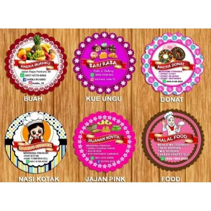 Jual Print Cetak Stiker Custom Bulat Petak Banyak Ukuran Custom Segel ...