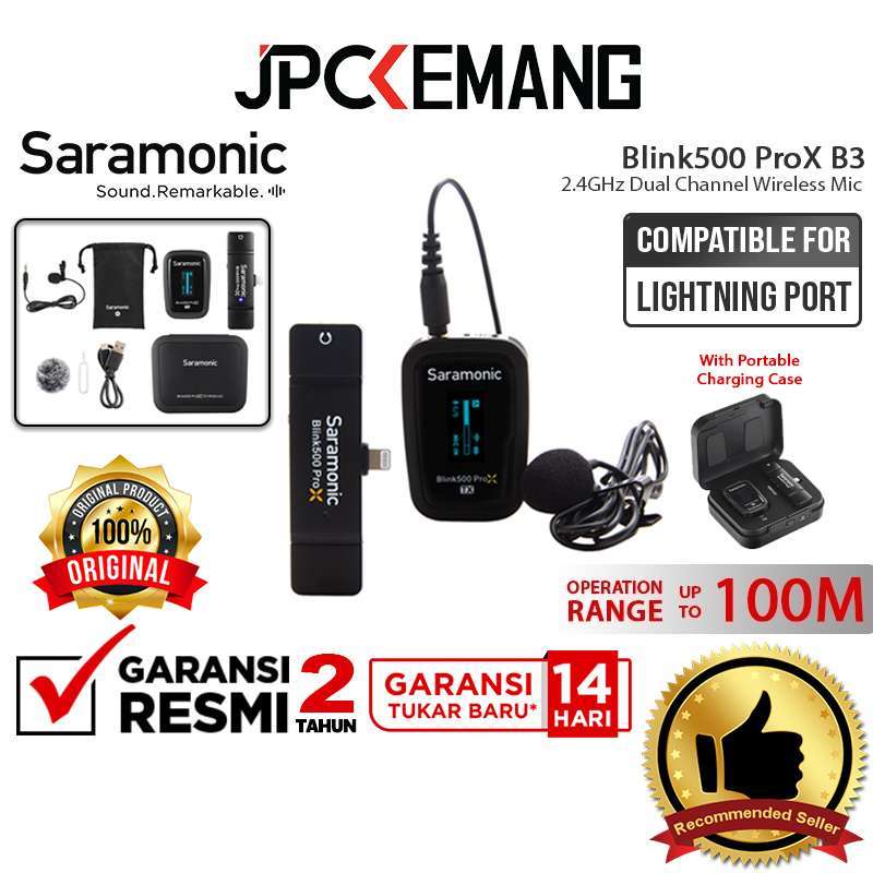 Promo Jpc Kemang Saramonic Blink 500 Pro X B3 Lightning Wireless Mic Blink500 Prox B3 Garansi ...