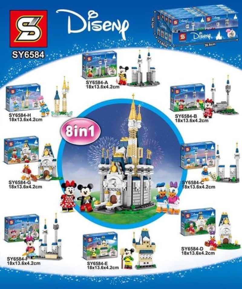 Jual Sy 6584 Disney Castle Mickey | Diy Brick Block Mainan Balok ...