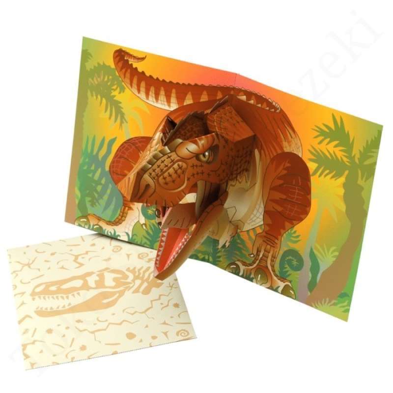 Promo Kartu Pop Up 3d Dinosaurus Paper Craft Diorama Papercraft ...