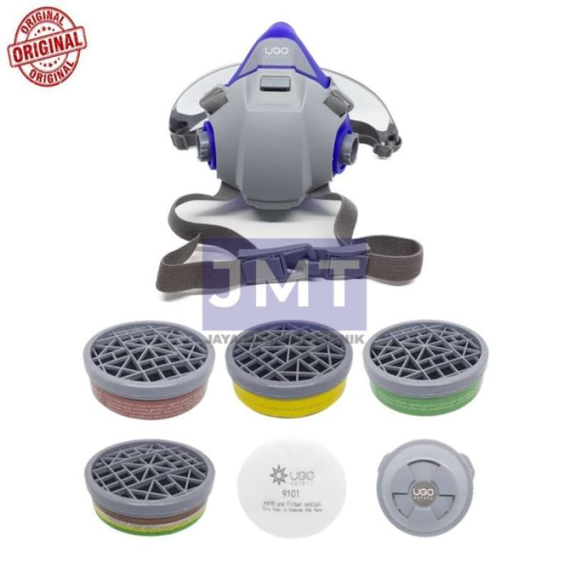 Promo Masker Gas Respirator Half Face 8809 Ugo Catridge Filter Bukan 3m ...