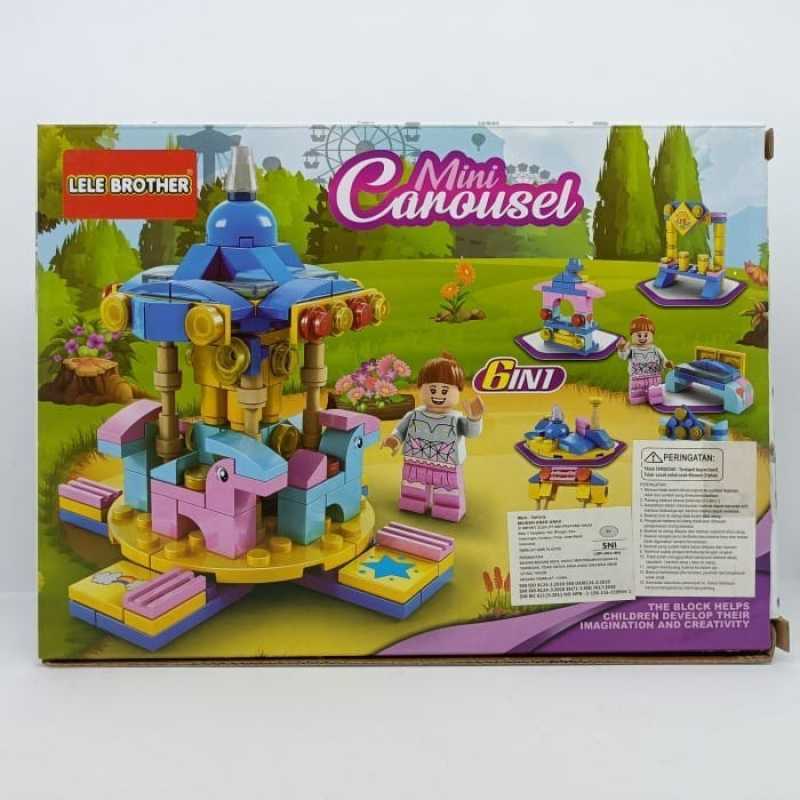Promo Lele Brother 8612-8a Mini Carousel | Diy Brick Block Mainan Balok Building Diskon 47% Di ...