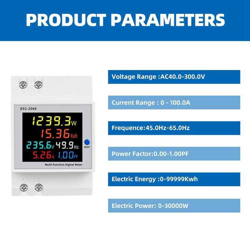 Jual Zuyiyi Meteran Listrik Digital Display Din Rail Single Phase 300v ...