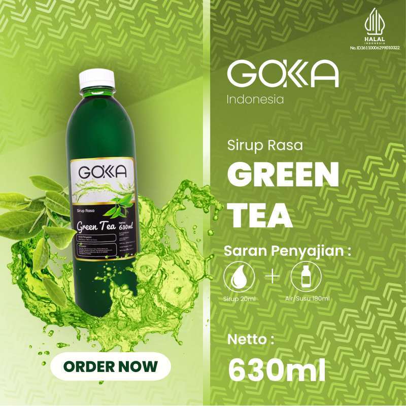 Jual Sirup Gokka Rasa Green Tea / Minuman Syrup Rasa Green Tea 630ml Di ...