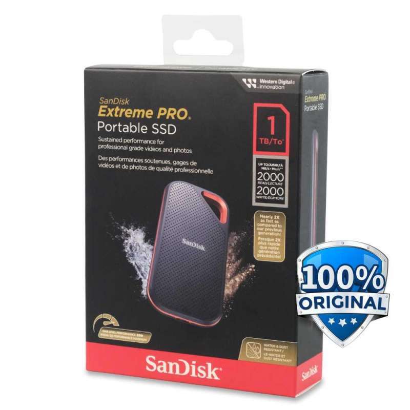 Jual Extreme Pro Portable Ssd 2000mb/s Usb Type C 3.2 Sdssde81 Hardisk ...