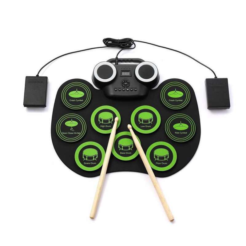 Jual Electronic Digital Drum Kit 9 Pads Folding 2000mah G6009 Pick Alat ...