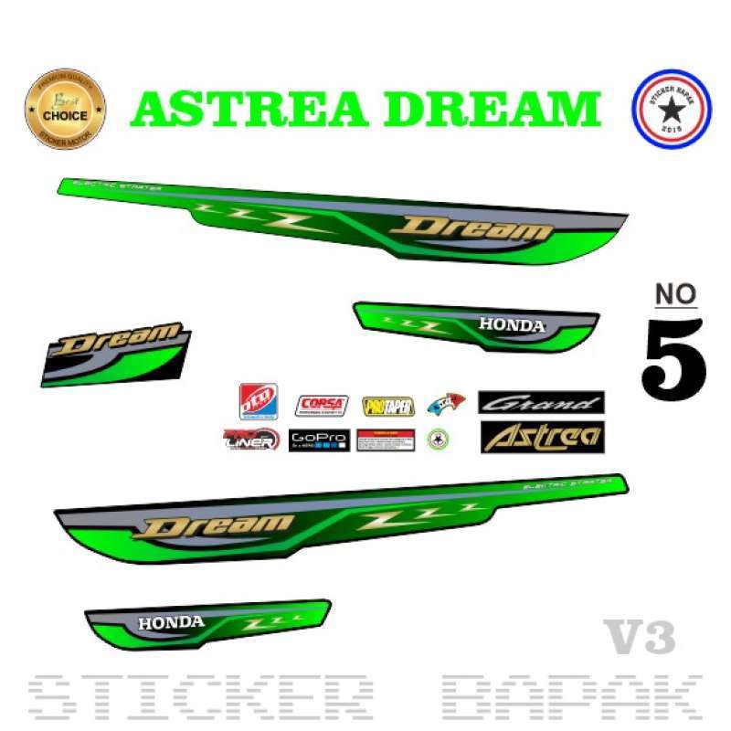 Jual Sticker Striping Lis Astrea Dream V3 Stiker Variasi Honda Di ...