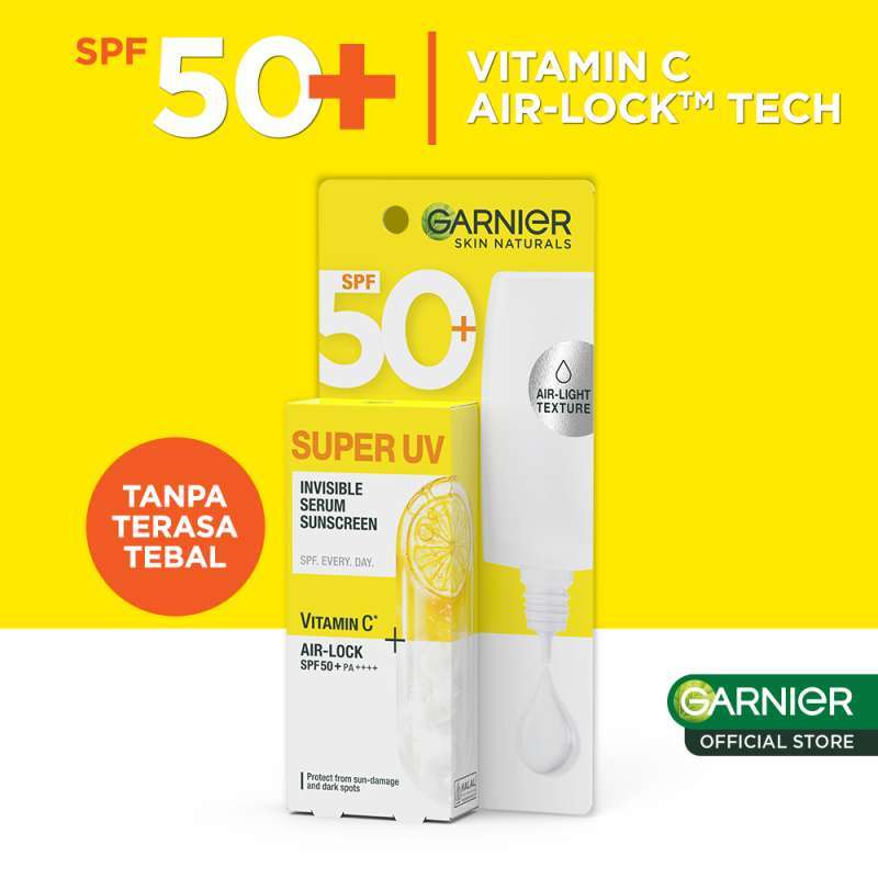 Jual Free Gift Garnier Super Uv Invisible Serum Sunscreen Spf 50+ Pa++++ Vitamin C Skin Care ...