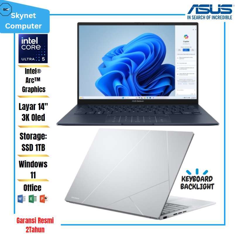 Jual Asus Zenbook Ux3405ma Intel Ultra 5 125h Ram16gb Ssd1tb 14'' 3k ...