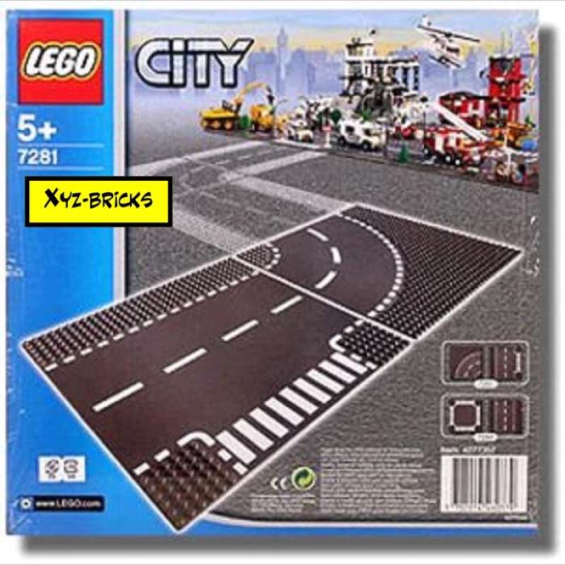 Promo Lego 7281 - City T-junction & Curved Road Plates Diskon 50% Di ...
