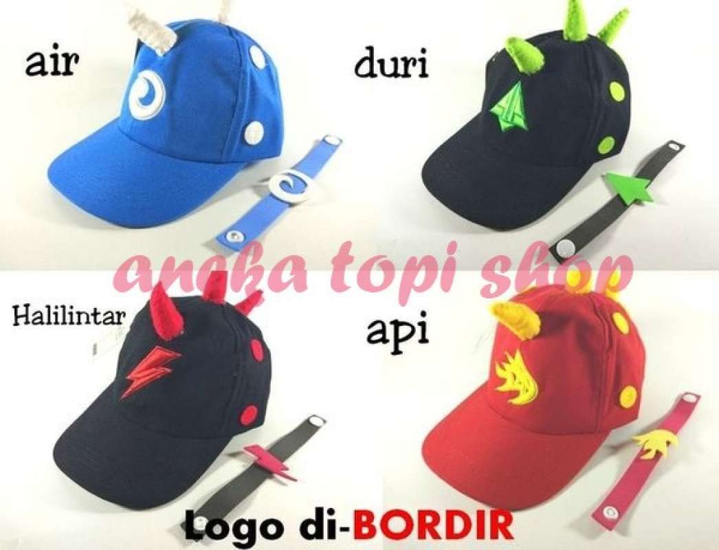 Jual Topi Tanduk/topi Duri Boboiboy/topi Boyboy/topi Anak/topi Kuasa ...