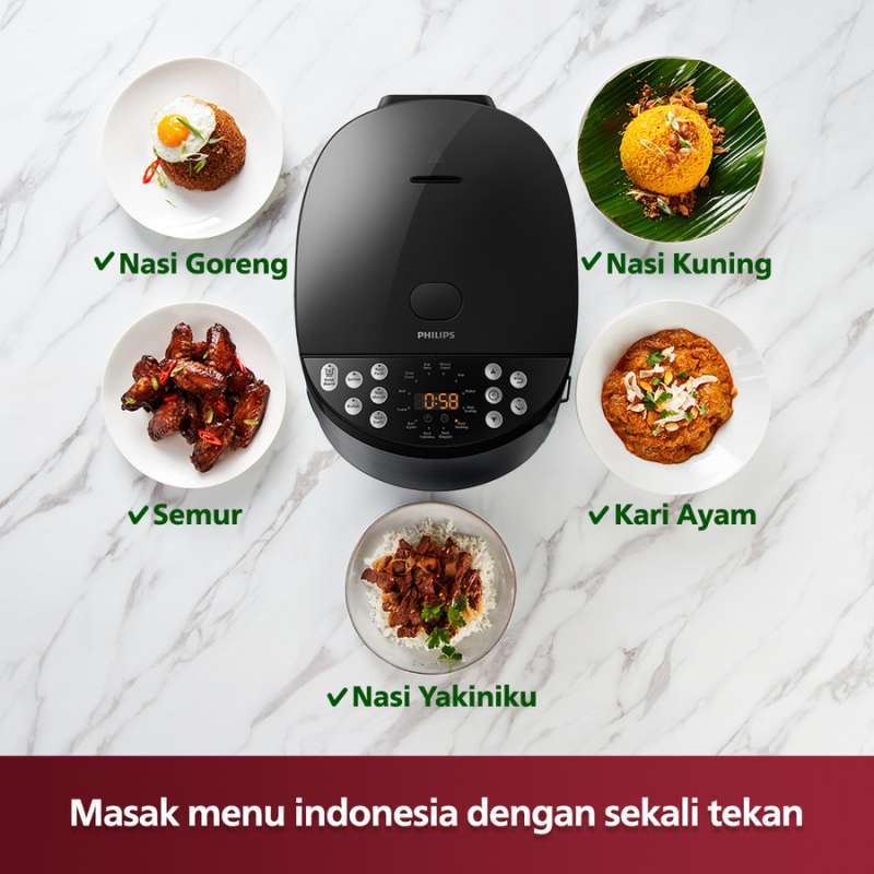 Jual Philips Digital Rice Cooker 1.8l Fuzzy Logic Bakuhanseki Hd4515/92 ...
