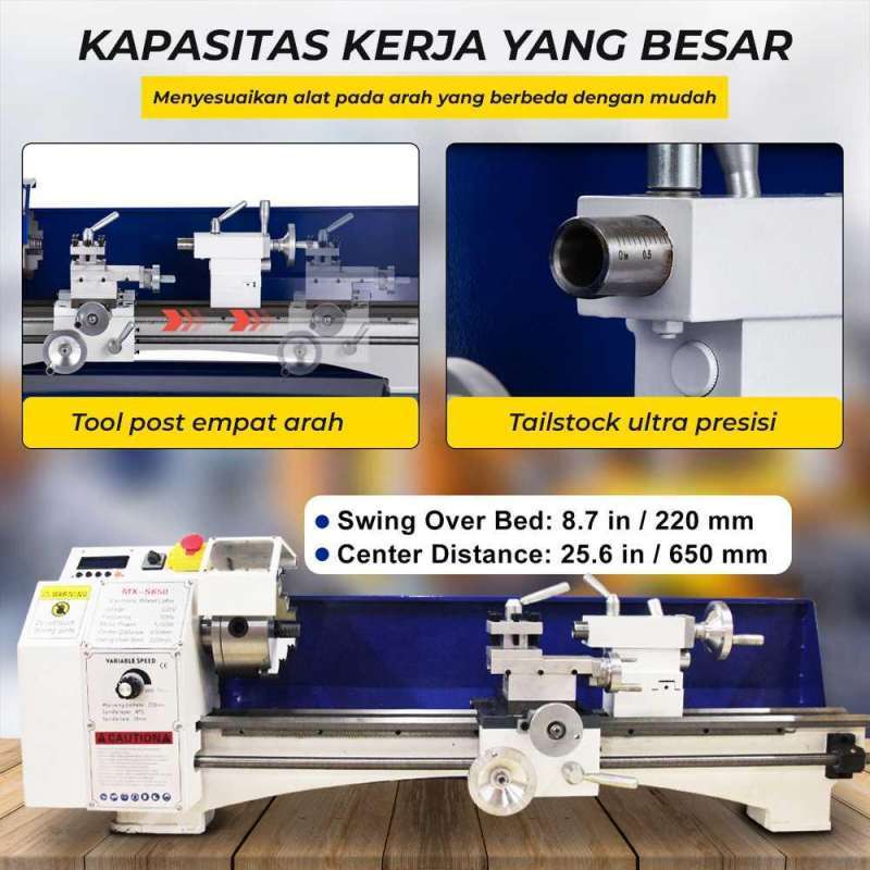 Jual Vevor Mesin Bubut Mini Lathe Dc Brushless Direct Drive Spindle ...