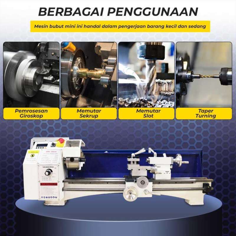 Jual Vevor Mesin Bubut Mini Lathe Dc Brushless Direct Drive Spindle ...