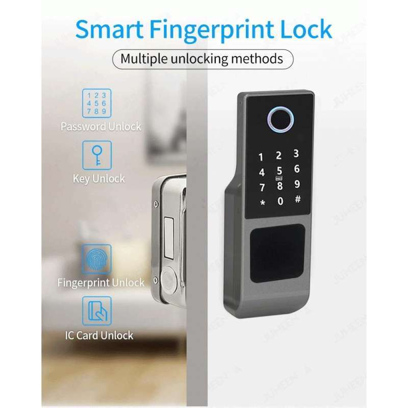 Jual Saga Smart Door Lock Fingerprint Password Swipe Card Waterproof ...