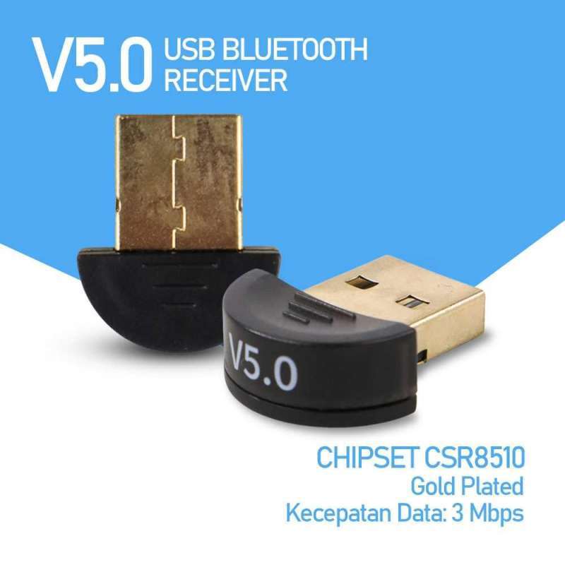 Jual Usb Bluetooth Receiver V5.0 Chipset Csr8510 Gold Plated 3mbps ...