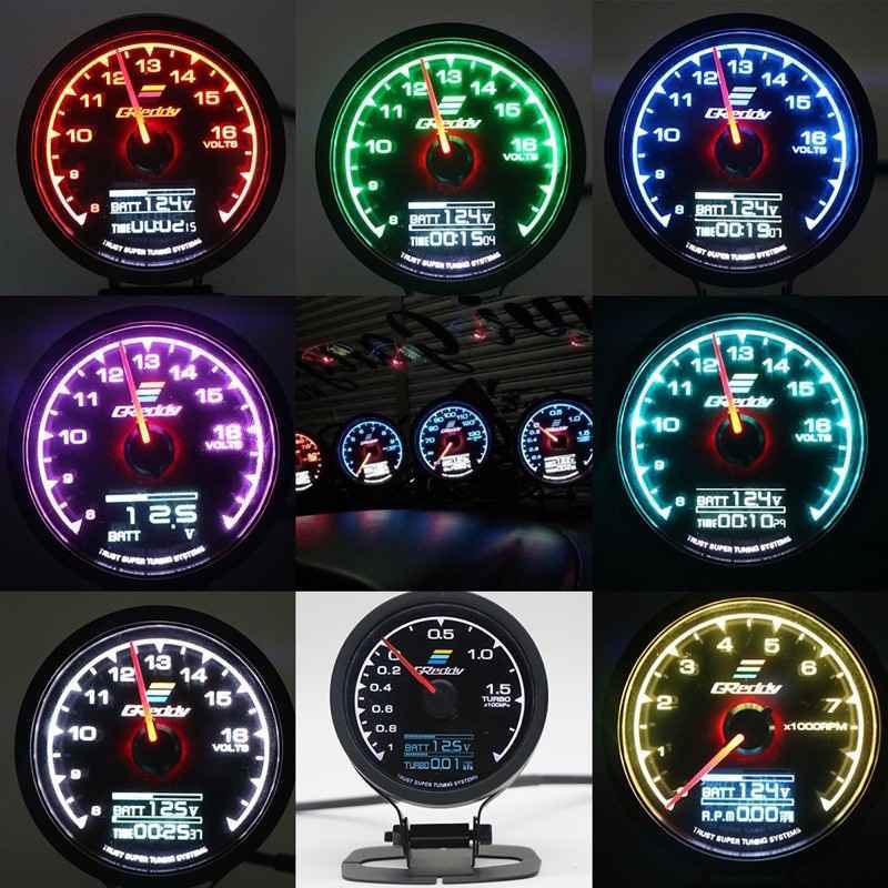 Jual Tachometer Greddy Multi D/a Gauge - Indikator Rpm Volts Vacuum Oil ...