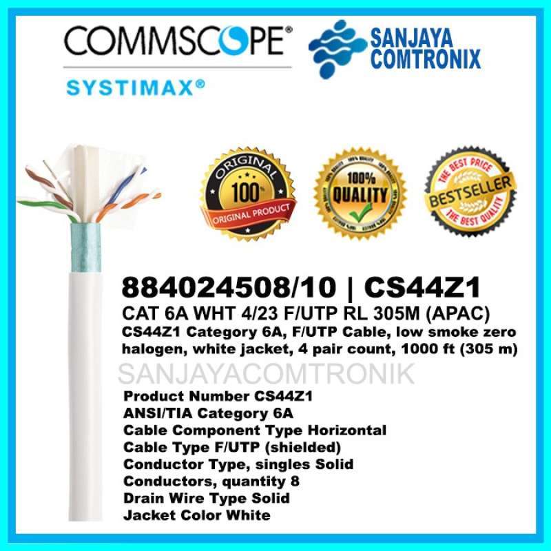 Promo Amp Commscope 884024508/10 Cs44z1 Kabel F/utp Cable Cat6a Cat-6a ...