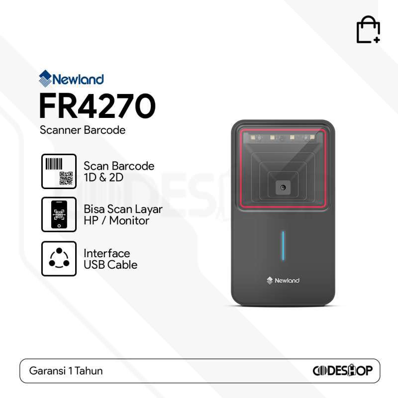 Jual Newland Fr4270 Barcode Scanner 2d Scan Qr Code Auto Sense Fr-4270 ...
