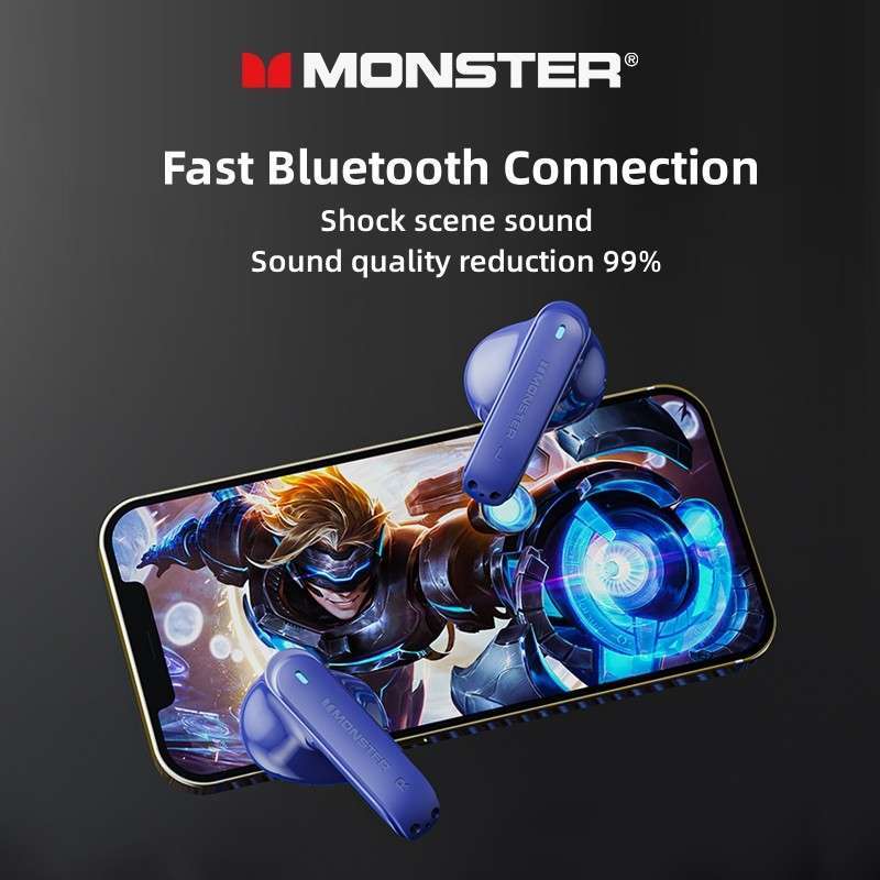 Jual Monster Xkt08 Pro Tws True Wireless Earbuds Headset Bluetooth 5.3 ...