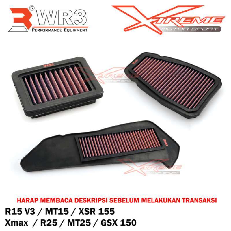 Promo Filter Udara Racing Wr3 R15 V3 Mt15 Xsr155 X R25 Mt25 / Gsx 150 ...