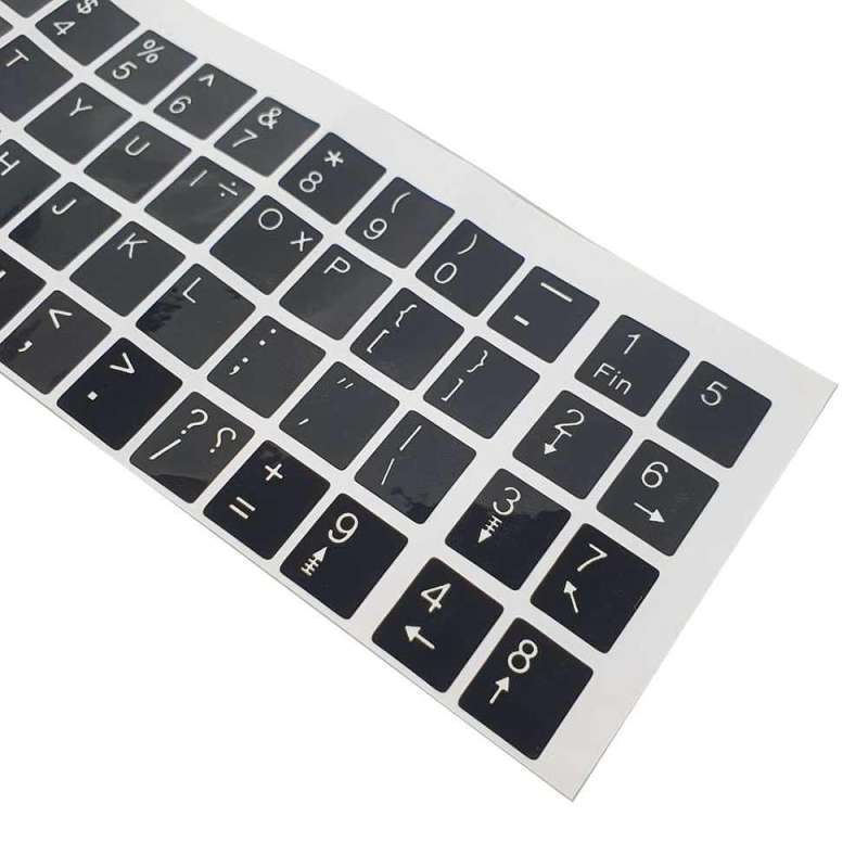 Laptop Keyboard Stickers UK English Black Keyboard - QWERTY Layout For ...
