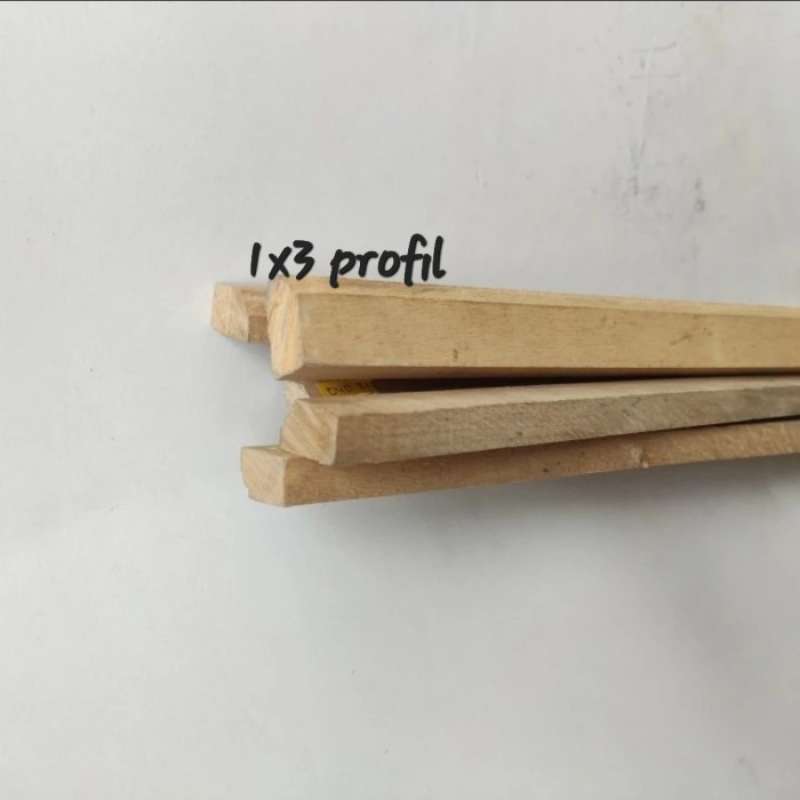 Jual List Lis Profil Polos Plafon Siku Kayu Panjang 2 Meter 2m - Polos ...