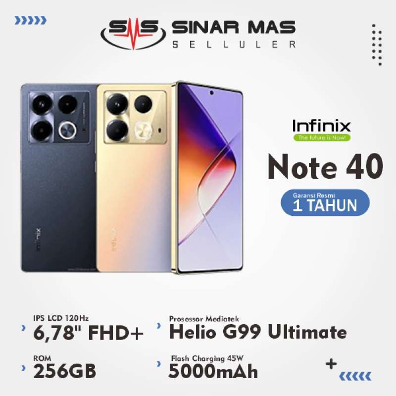 Promo Infinix Note 40 Smartphone [8gb/256gb] New Garansi Resmi Diskon 3% Di Seller Sinar Mas ...
