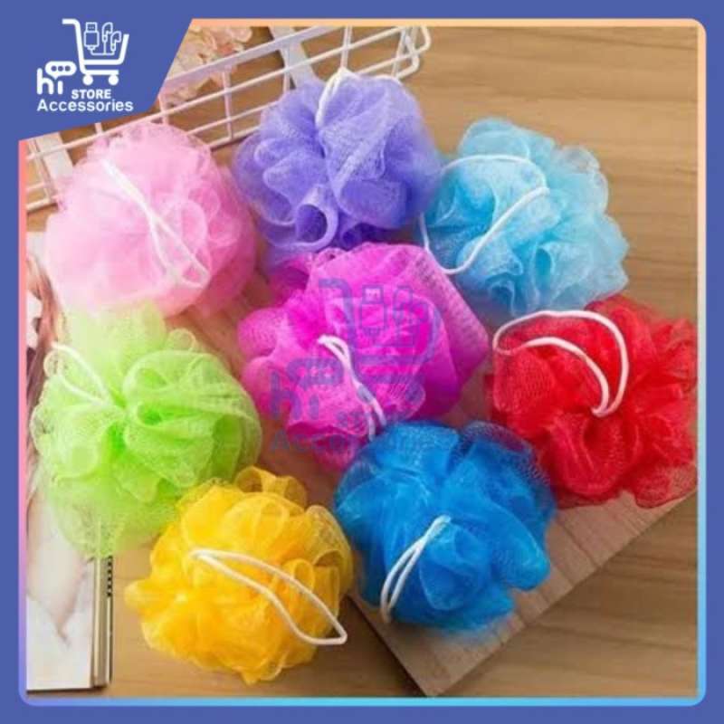 Jual Spons Mandi Jaring Gosok Badan / Shower Puff / Sponge Jaring Kecil ...